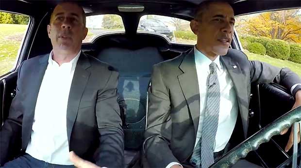 President Obama, Jerry Seinfeld Take a Joyride on New 'Comedians in ...